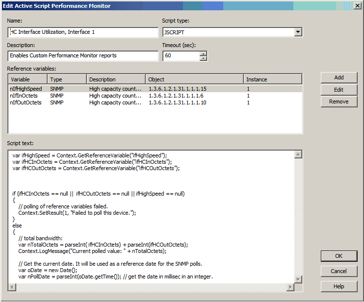 Scripting Performance Monitors